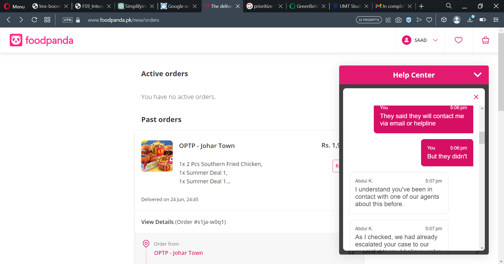 Foodpanda Pakistan Complaints and Reviews | Submit a Complaint