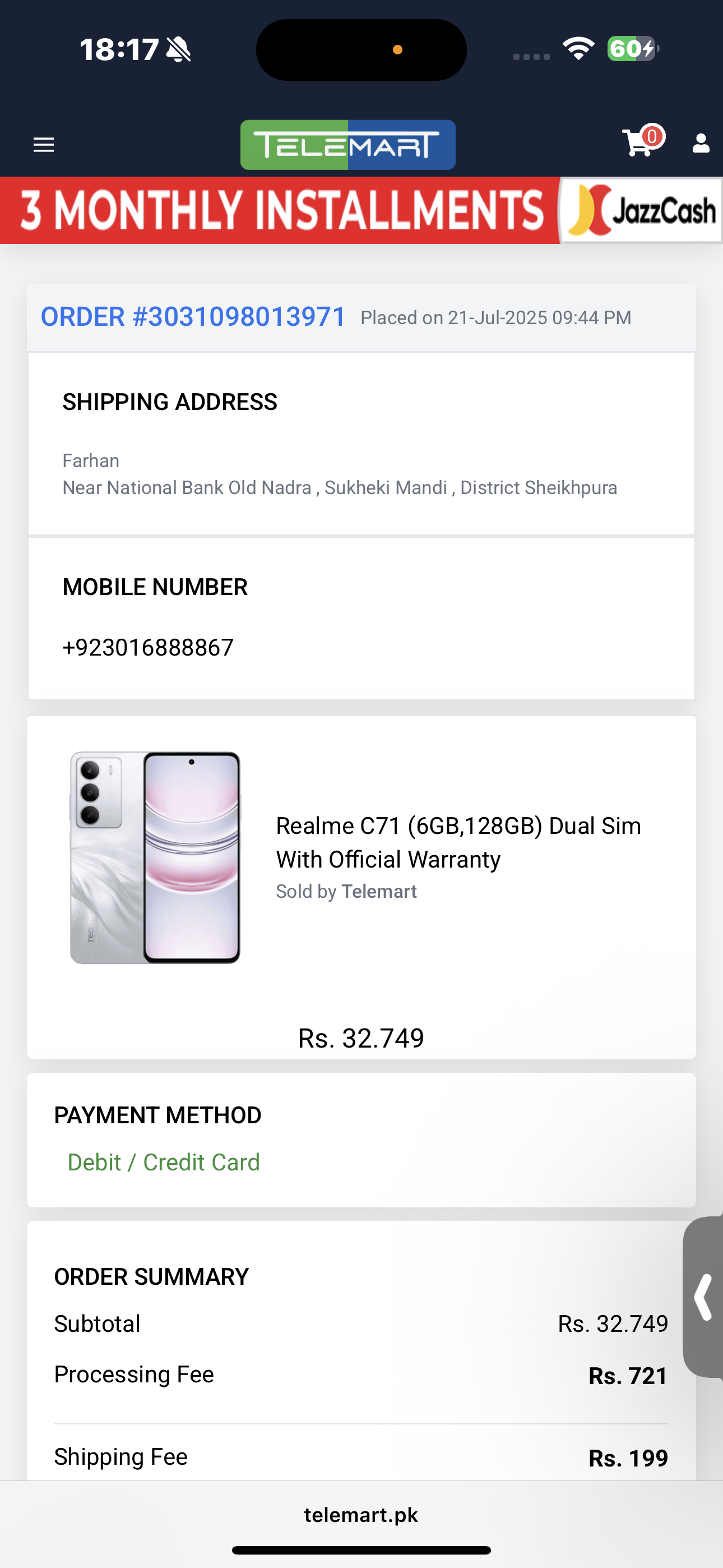 Fraud and didnt deliver my phone | Complaint.pk
